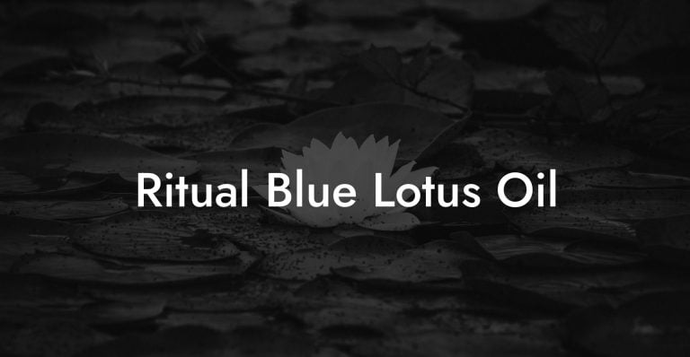 Ritual Blue Lotus Oil Pure Blue Lotus Oil